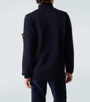 Stone Island Compass Wool-blend Polo Sweater