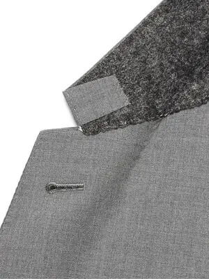 Thom Browne Grey Slim-fit Striped Wool Suit Jacket