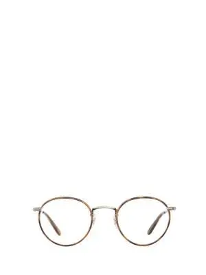 Garrett Leight Round Frame Eyeglasses - Honeycomb Tortoise-pewter-khaki Tortoise