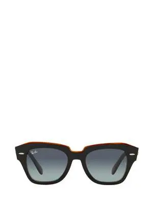 Ray-ban Squarish Sunglasses - Black On Transparent Brown