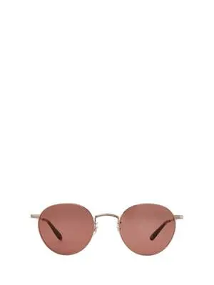 Garrett Leight Round Frame Sunglasses - Copper-spotted Brown Shell