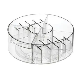 IDESIGN Rotating Makeup Organizer With Dividers - One-color