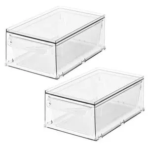 IDESIGN 2-pack Stackable Storage Drawers - One-color