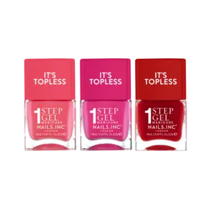 NAILS.INC It's Topless Reds 1-step Gel-like Manicure Nail Polish Set - One-color