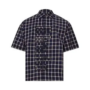 Rhude Center Logo Button-up Shirt - Blue
