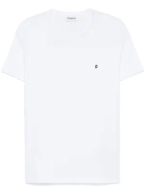 DONDUP Short Sleeves T-shirt With Small Logo - White