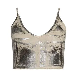 Rick Owens Palladium' Denim Tank Top - Silver