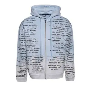 WHO DECIDES WAR Scripture Zipper Hoodie