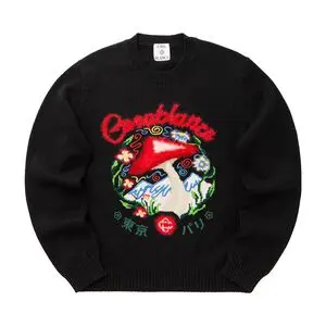 Casablanca Mushroom Emblem Sweater - Black