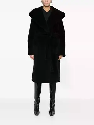Tagliatore Hooded Belted Coat