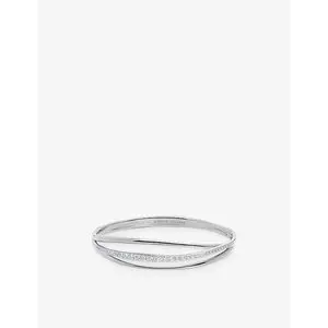 Monica Vinader Nura Pavé Lab-grown Diamond Bangle - Silver