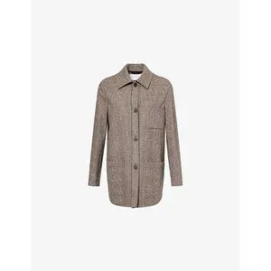 Harris Wharf London Chore Patterned Brushed Wool-blend Jacket