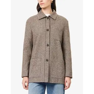 Harris Wharf London Chore Patterned Brushed Wool-blend Jacket