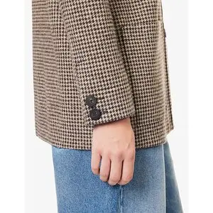 Harris Wharf London Chore Patterned Brushed Wool-blend Jacket