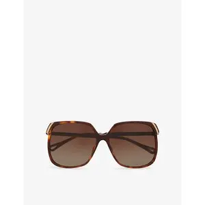 Chloé Ch0286s Square-frame Sunglasses - Brown