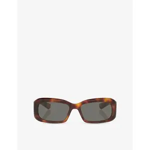 Saint Laurent Sl 809 Rectangle-frame Sunglasses - Brown