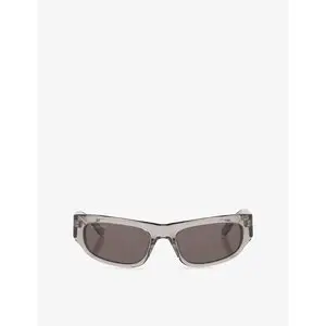 Balenciaga Bb0388s Rectangle-frame Sunglasses - Grey