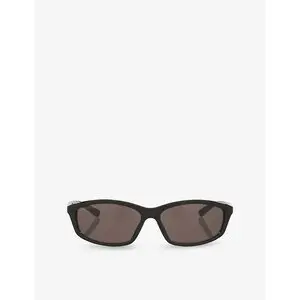Balenciaga Rectangle-frame Sunglasses - Black