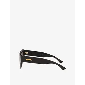 Bottega Veneta Rectangle Sunglasses - Black