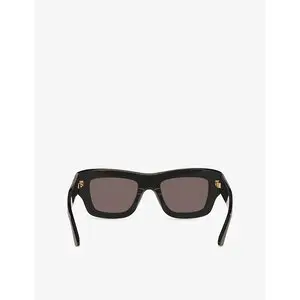 Bottega Veneta Rectangle Sunglasses - Black