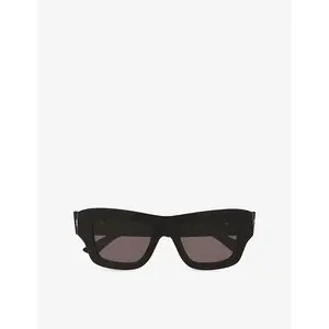 Bottega Veneta Rectangle Sunglasses - Black