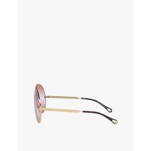 Chloé Pilot-frame Metal Sunglasses