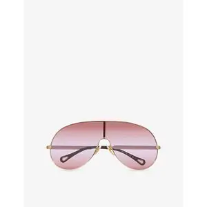 Chloé Pilot-frame Metal Sunglasses