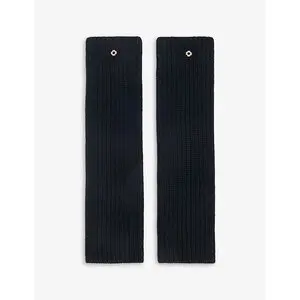 Maje Wool And Cashmere Fingerless Mittens - Black
