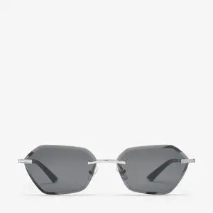 JIMMY CHOO Abby Geometric Sunglasses - Silver