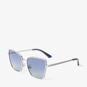 JIMMY CHOO Orli Square Sunglasses - Silver