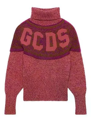 Gcds Turtleneck Knit Jumper - Red