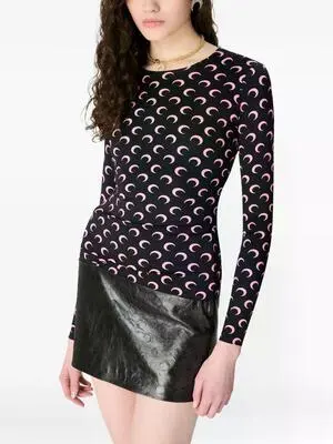 MARINE SERRE Moon Print Jersey Top