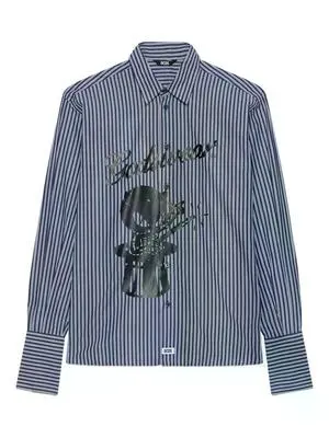 Gcds Striped-pattern Shirt - Blue