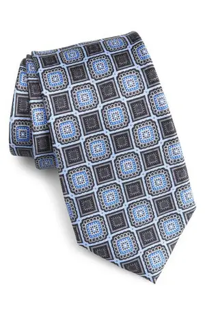Nordstrom Patterned Silk Jacquard Neck Tie - Black