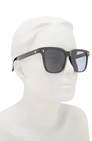 AIRE Luna 54mm Square Sunglasses - Black/smoke Mono