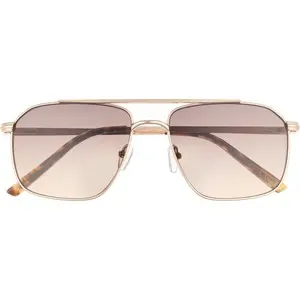 AIRE Equator 55mm Aviator Sunglasses - Gold/tort/brown Grad