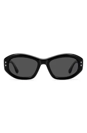 Isabel Marant 55mm Cat Eye Sunglasses - Black/grey