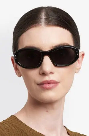 Isabel Marant 55mm Cat Eye Sunglasses - Black/grey