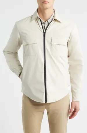 BOSS C-luke Zip-up Overshirt - Open White