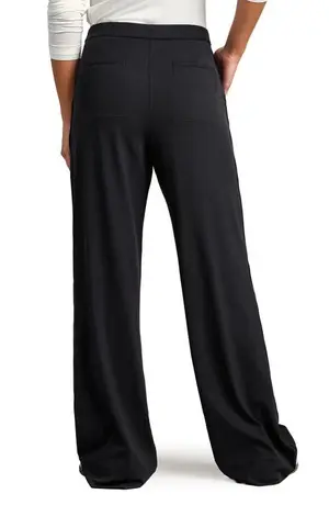 RHONE Revive Pleated Wide-leg Pants - Pure Black