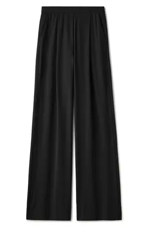 RHONE Revive Pleated Wide-leg Pants - Pure Black
