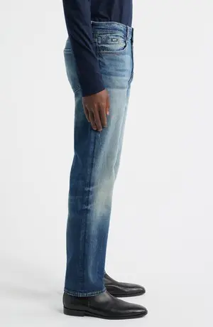 BOSS Ogden Straight Leg Jeans - Medium Blue