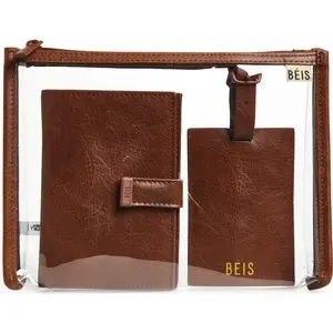 BEIS Passport Holder And Luggage Tag Set - Maple