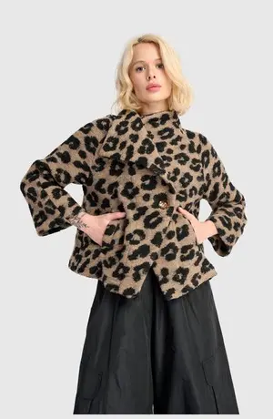 Alembika Wildcard Cozy Animal Print Jacket