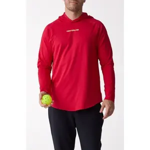 CENTERLINE ATHLETICS Hooded Layering Top - Team Red