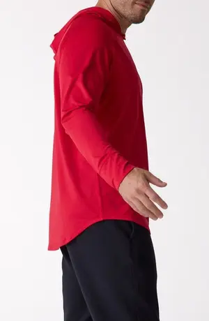 CENTERLINE ATHLETICS Hooded Layering Top - Team Red