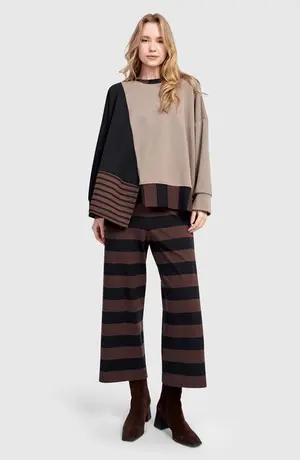 Alembika Striped Cropped Pants