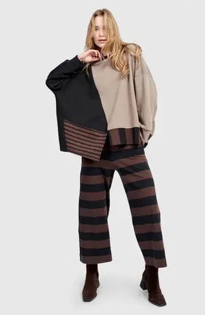 Alembika Striped Cropped Pants