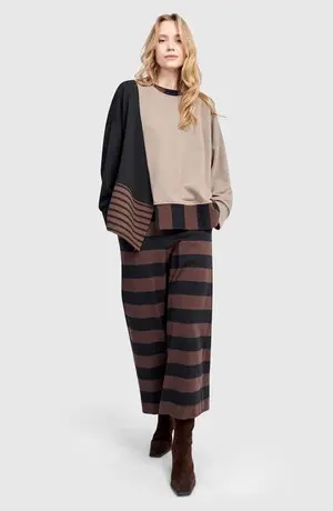 Alembika Striped Cropped Pants