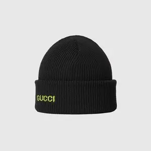 Gucci Wool Beanie With Embroidery